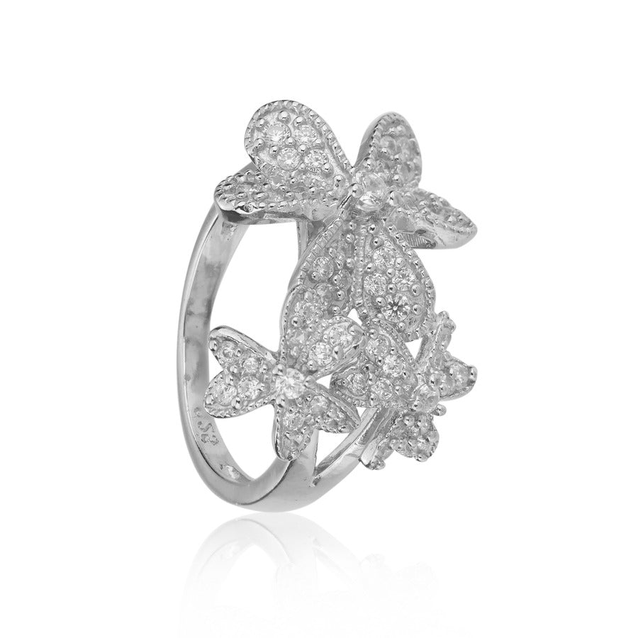 Petal Design 92.5 Pure Real Silver Ring for Women & Girls | Luxaore